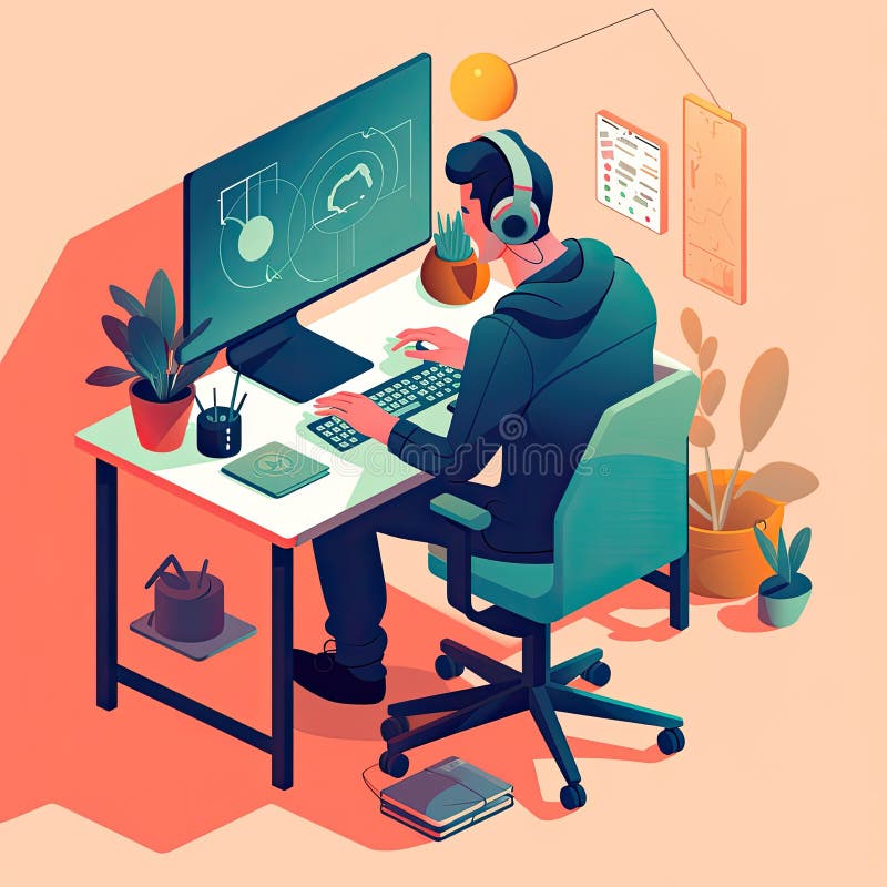 A Person Browsing Products on a Computer Device while Sitting at a Desk ...