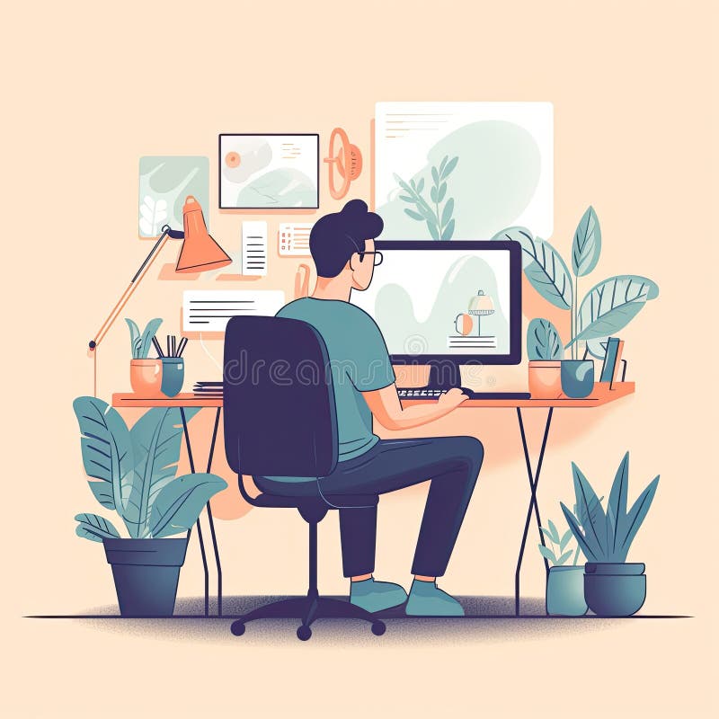 A Person Browsing Products on a Computer Device while Sitting at a Desk ...