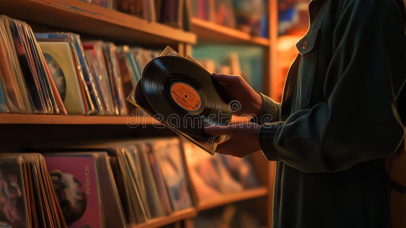 Person Browsing Vinyl Records Cozy Record Store Stock Photos - Free ...