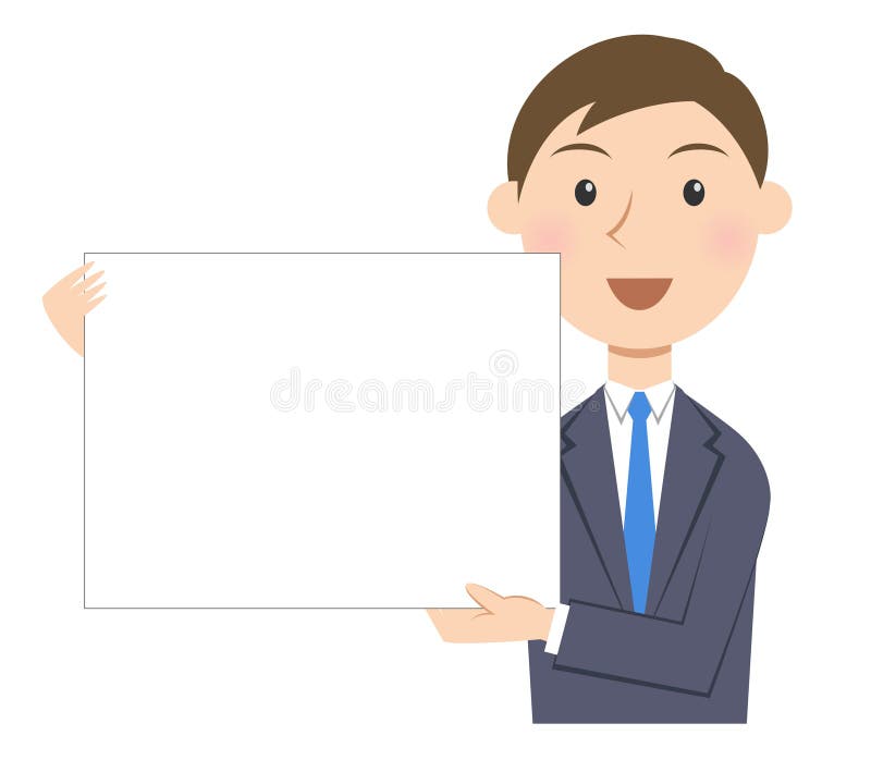 Person Business Message Board Stock Illustration - Illustration of ...