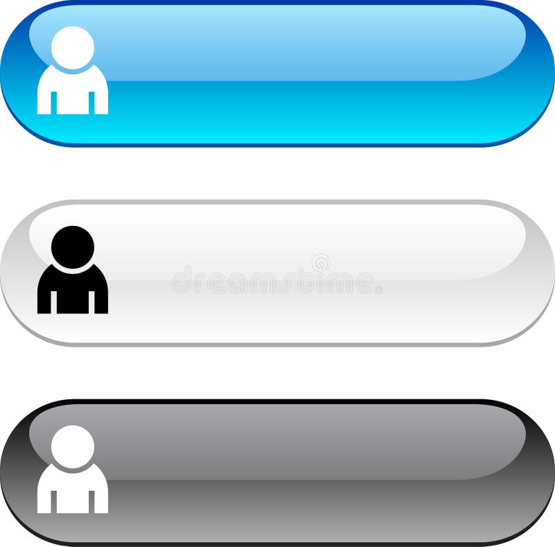 Person button set. stock vector. Illustration of shiny - 13495003