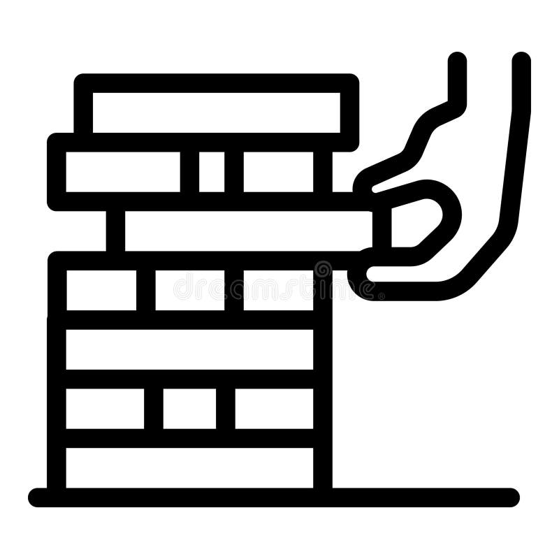 Person Carefully Placing Wooden Block on Top of Tall Stack Stock Vector ...