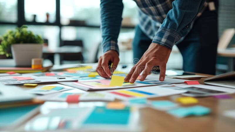 Person Placing Paper on Table Stock Photo - Image of table, arrangement ...