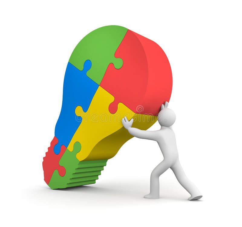 Person carry lightbulb stock illustration. Illustration of body - 9602622