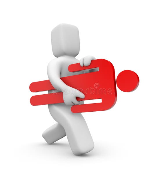 Person carry silhouette stock illustration. Illustration of render ...