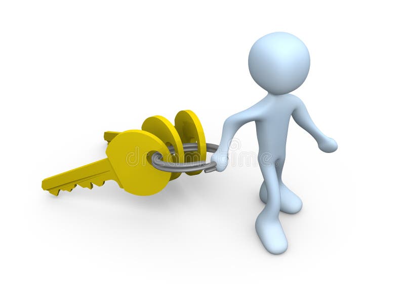 Person Carrying Keys stock illustration. Illustration of person - 1966665