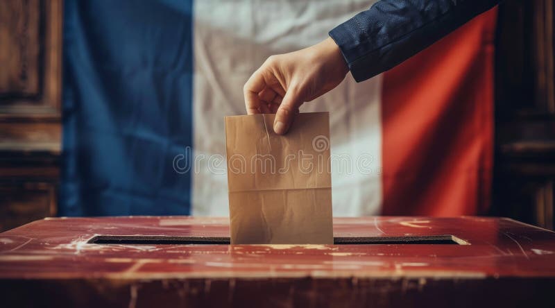 Person Casting Ballot in Front of French Flag Stock Photo - Image of ... Person Casting Ballot in Front of French Flag Stock Photo - Image of ...