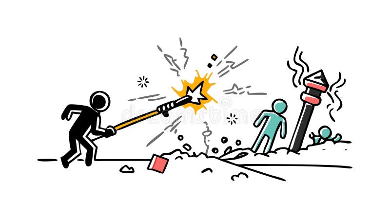 Person Casting Spell with Magic Effect, Vector Design Generative AI ...