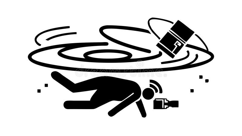 Person Caught in Vortex, Overwhelming Force, Vector Design Generative ...