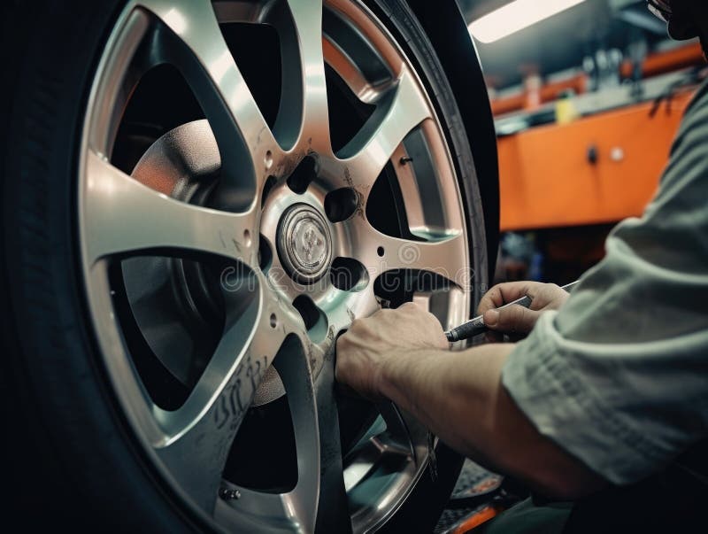 Person changing tire stock image. Image of mechanical - 374393231