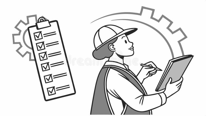 Person Checking Document Gear, Planning Efficiency Management ...