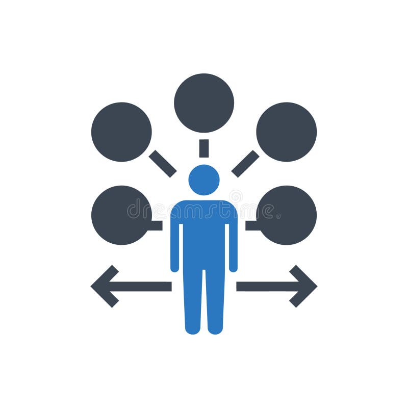 Person Choosing Directions Icon Stock Vector - Illustration of symbol ...
