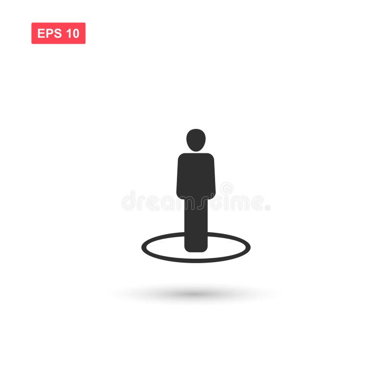 Person with Circle Icon Vector Isolated 7 Stock Vector - Illustration ...