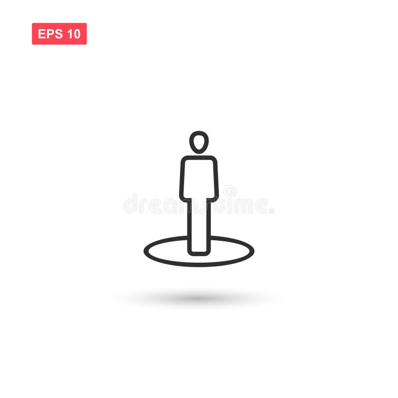 Person with Circle Icon Vector Isolated 6 Stock Vector - Illustration ...