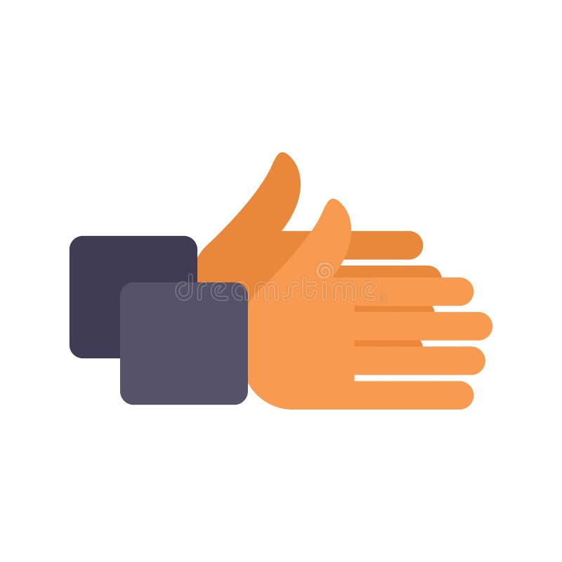 Two Hands Clapping Showing Appreciation and Support Stock Illustration ...