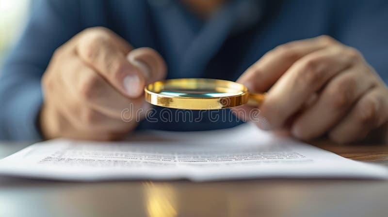 The Magnifying Glass and Document.AI Generated Image Stock Photo ...