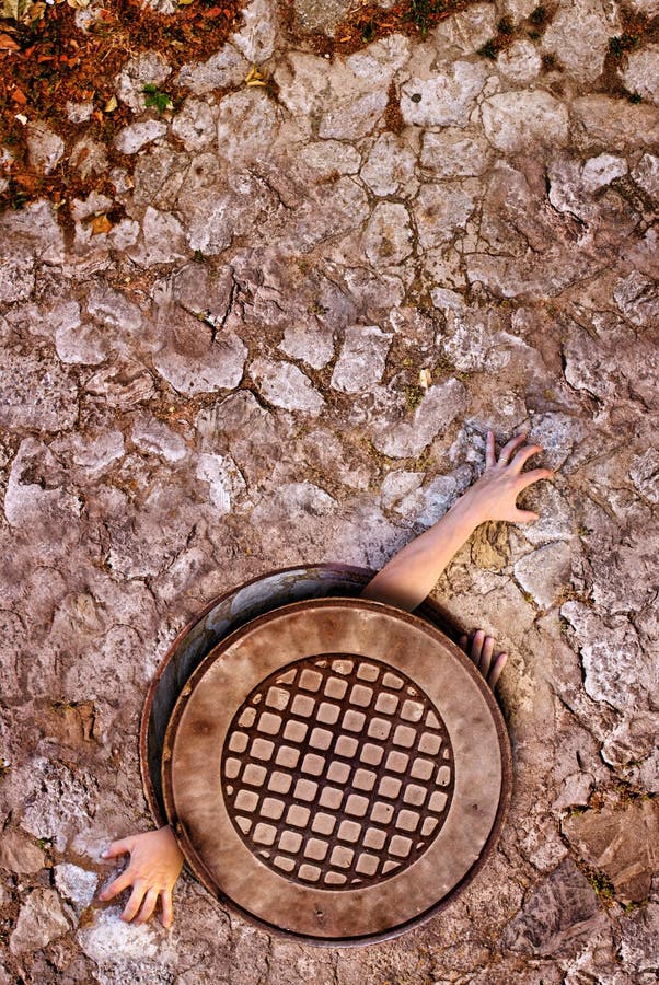 Person Coming Out of Ground Stock Photo - Image of hold, trapped: 14695698