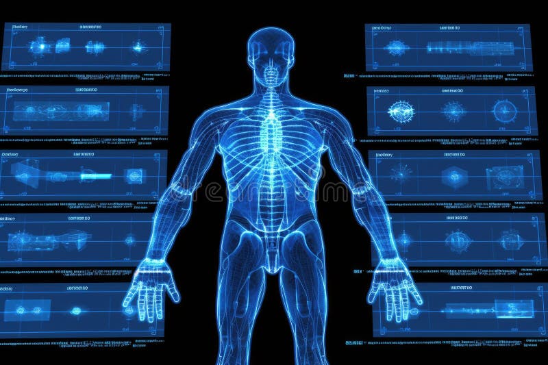 Person on a Computer Screen Displaying Real-time Data and Visuals ...