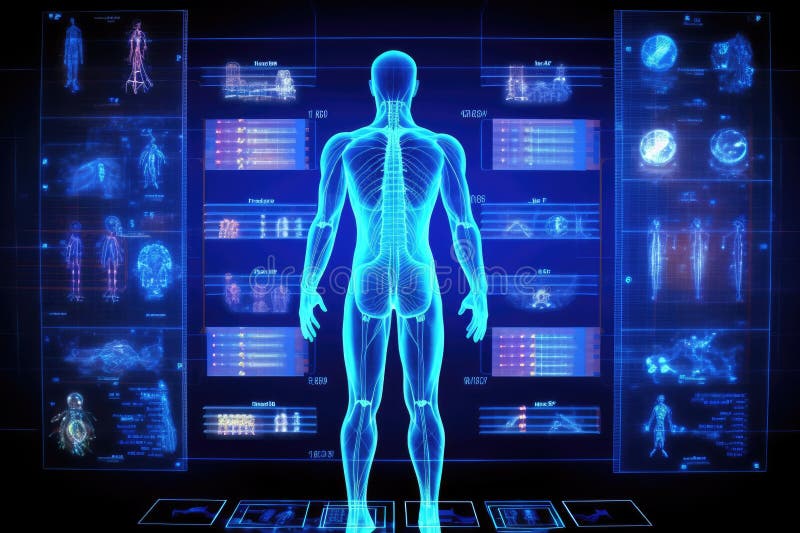 Person on a Computer Screen Displaying Real-time Data and Visuals ...