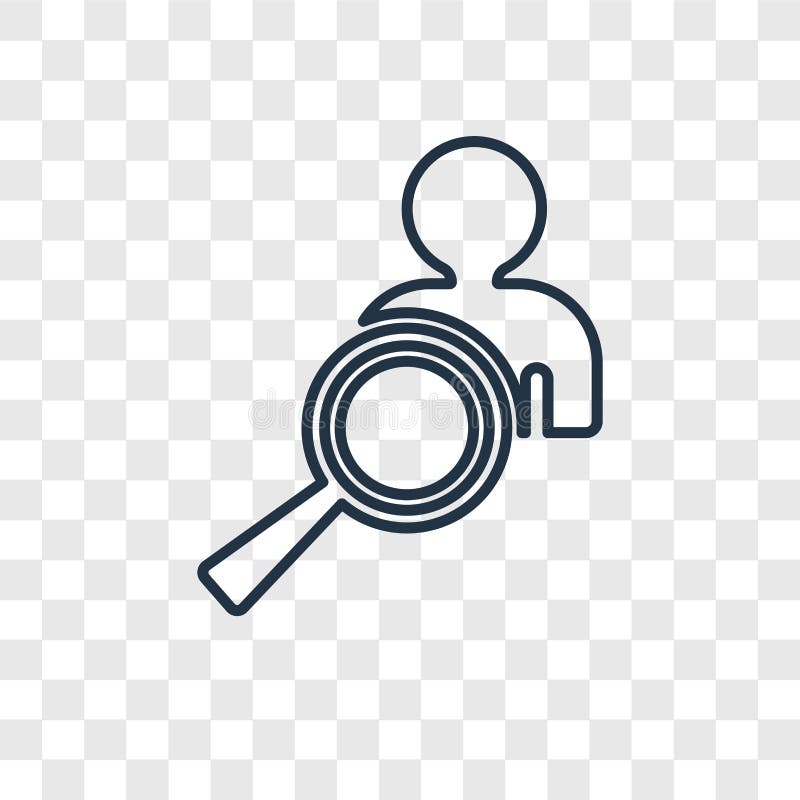 Person Concept Vector Linear Icon Isolated on Transparent Background ...