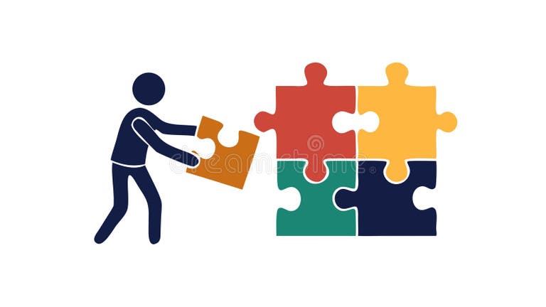Person Connecting Puzzle Stock Illustrations – 1,107 Person Connecting ...