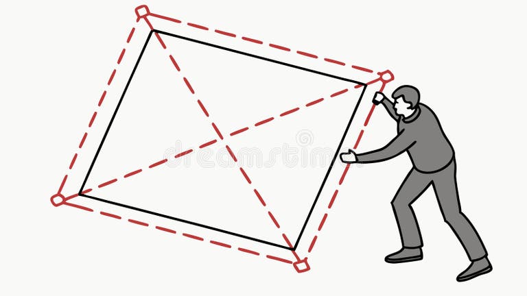 A Person Constructing a Geometric Shape, a Vector for Design, Vector ...
