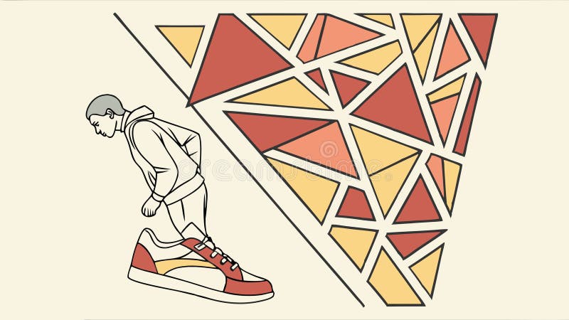 Person Contemplating Geometric Patterns, Abstract Thought, Vector ...