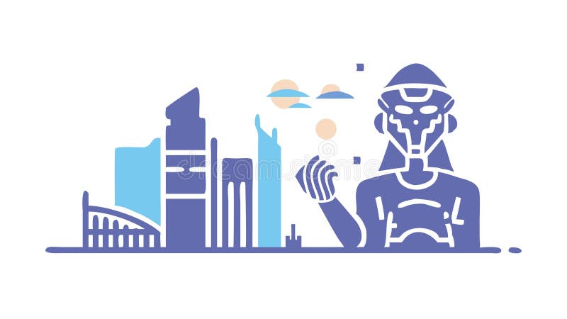 Person Controlling Robot, Human Machine Interface, Vector Design ...