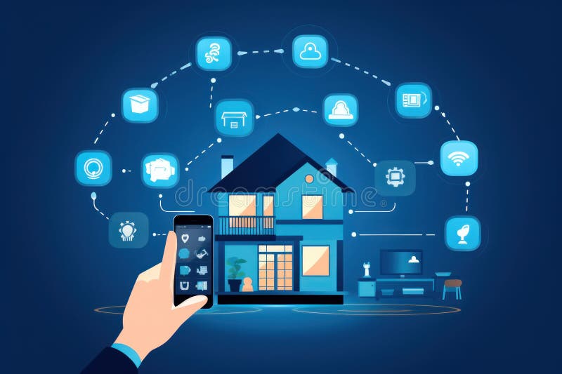 A Person Controlling Smart Home Devices, Smart Home Management System ...