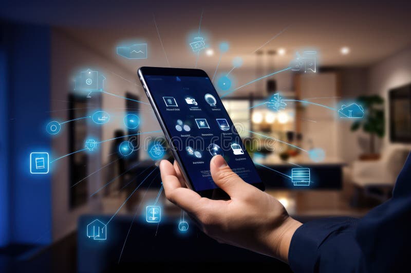 A Person Controlling Smart Home Devices, Smart Home Management System ...