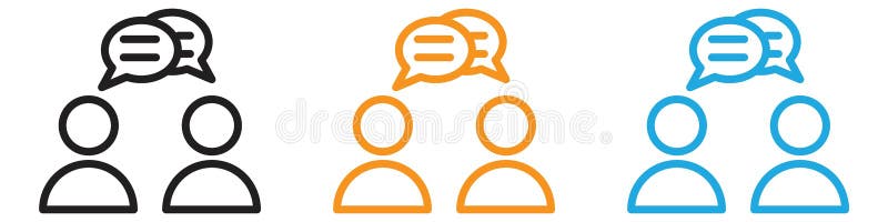 Person Conversation Icon Vector Logo Set Collection for Web App Ui ...