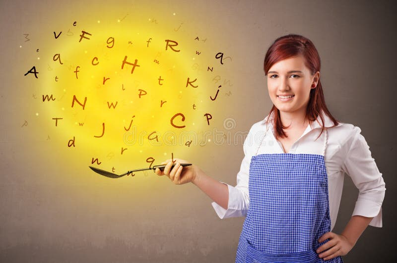 Person Cooking Letters in Wok Stock Photo - Image of grammar, discover ...