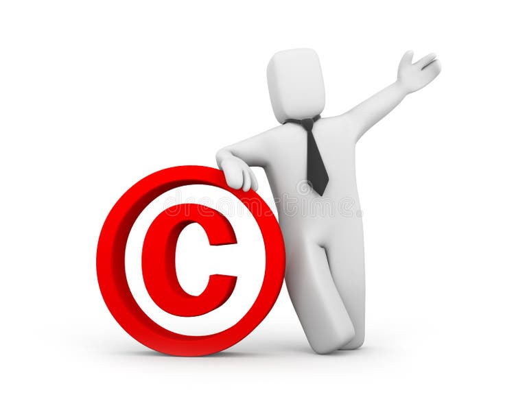 Person and copyright sign stock illustration. Illustration of ...