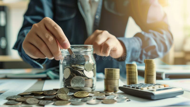 The Person Counting Money.AI Generated Image Stock Image - Image of ...