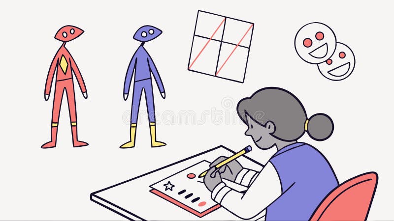 Person Creating Human Figures, Character Design and Artistic ...