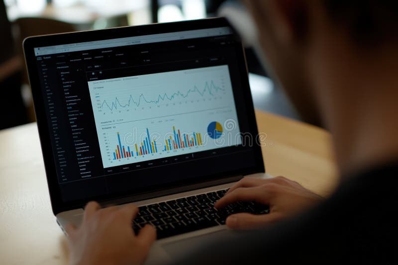 A Person is Currently Typing on a Laptop Computer at this Moment Stock ...