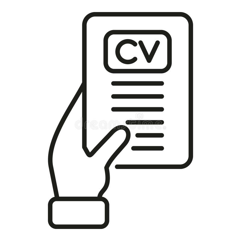 Person Cv Icon Outline Vector. Human Work Stock Vector - Illustration ...