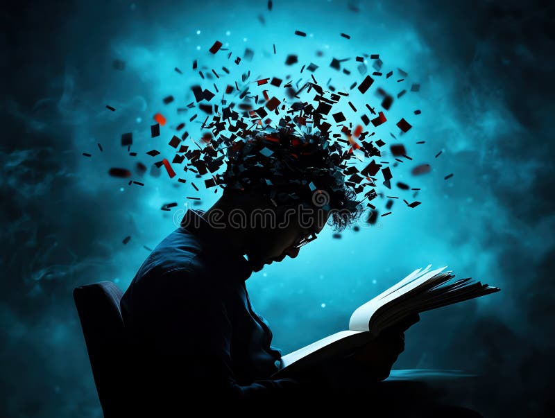 A Person Who is Deeply Immersed in Books, with a Fraction of His ...