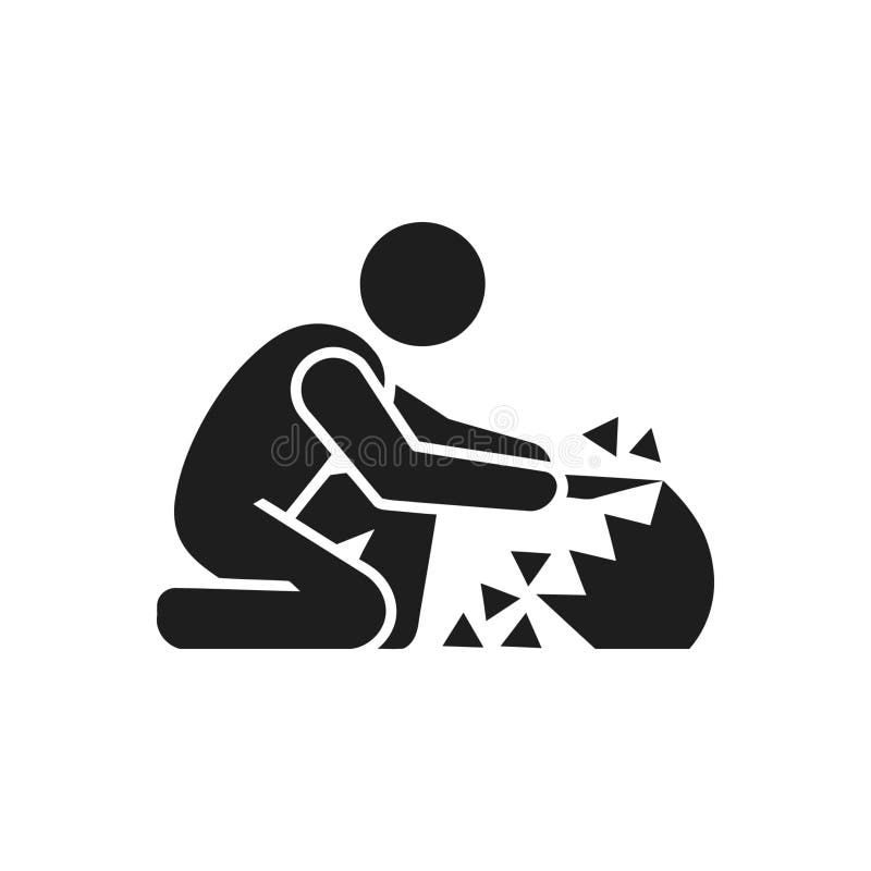 Person Digging Icon stock vector. Illustration of person - 361856794