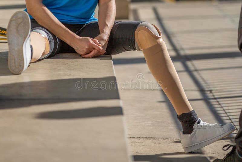 Person with Disabilities in the Lower Limbs Stock Photo - Image of ...