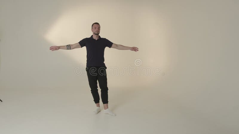 Dynamic Dance Pose Captured in a Stylish Minimalistic Studio ...