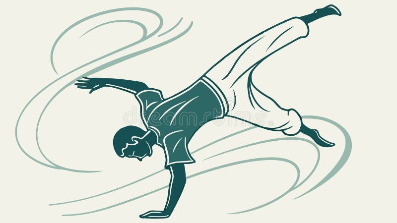 Person Doing Acrobatic Move Illustration, Sport, Flexibility, Skill ...