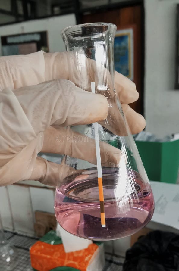 Person Doing Laboratory Work with Beaker Glass Stock Image - Image of ...