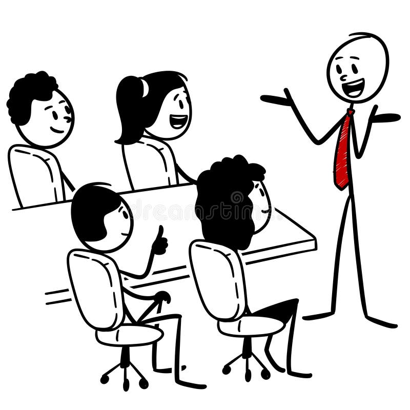 A Person is Doing a Presentation Stock Illustration - Illustration of ...