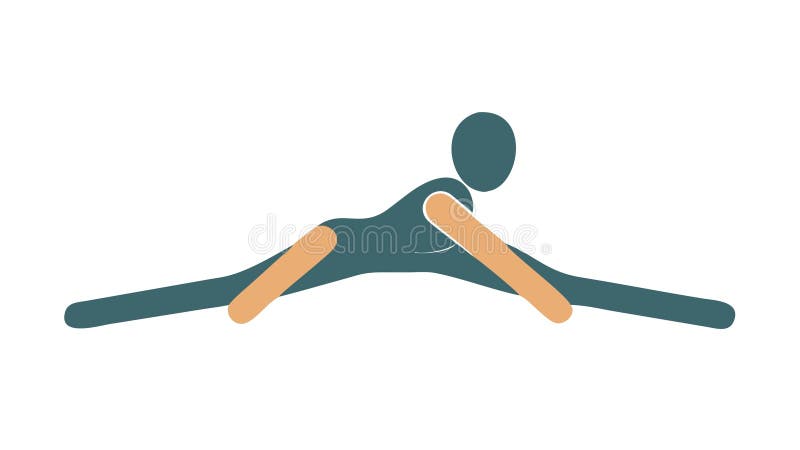 Person Doing Splits Icon, Flexibility Exercise Vector Symbol, Vector ...