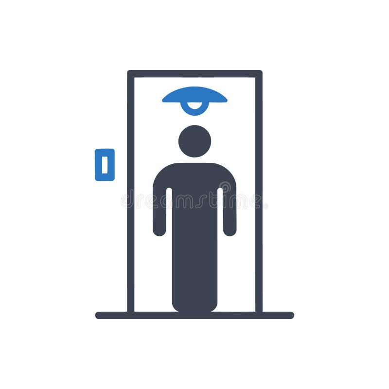 Person door entering icon stock illustration. Illustration of standing ...