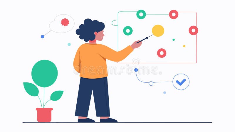 A Person Drawing a Mind Map on a Whiteboard Using Mood Tracking Data To ...