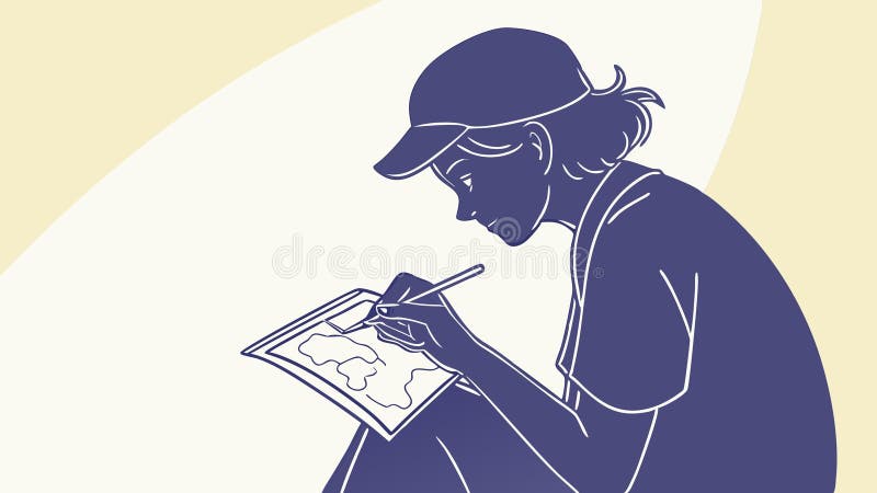 Person Drawing or Sketching Creative Process Vector, Vector Design ...