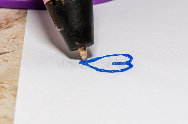 A Person Draws a Heart with a 3d Pen Stock Photo - Image of heart ...