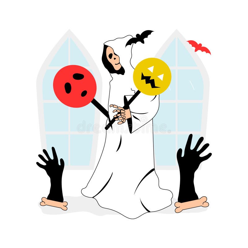 Spooky Ghost stock vector. Illustration of creepy, holiday - 335730682